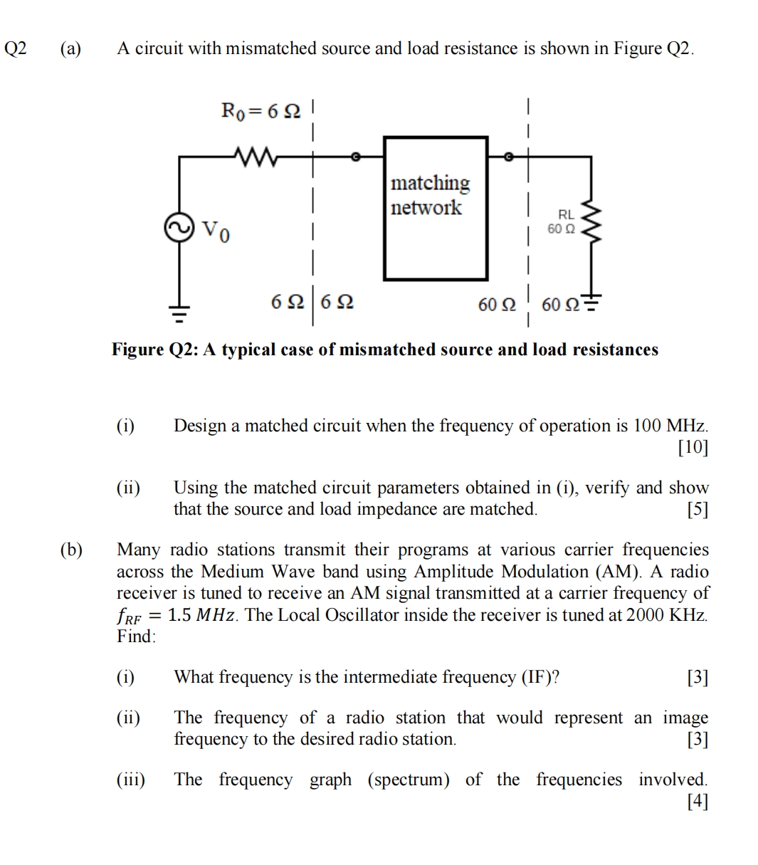 (a) ﻿A circuit with mismatched source and load | Chegg.com