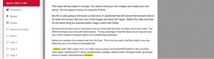 202191 CMT-111-WB Participar Badges Grades Onomaton | Chegg.com