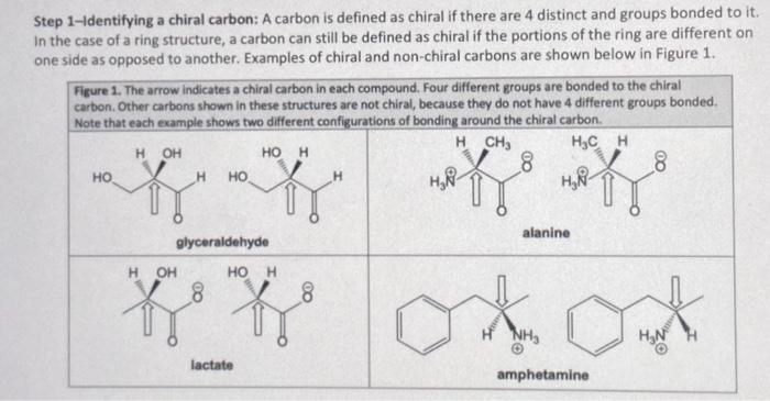 Step 1-Identifying a chiral carbon: A carbon is | Chegg.com