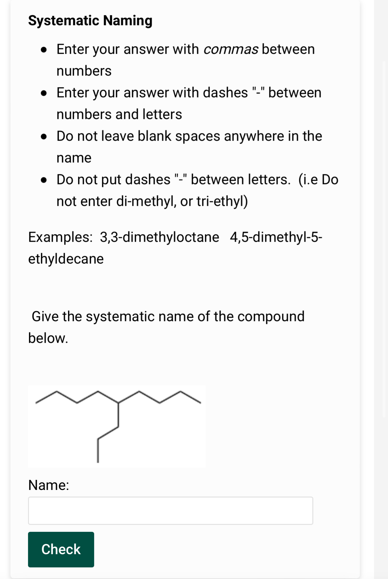 Solved Systematic NamingEnter your answer with commas | Chegg.com