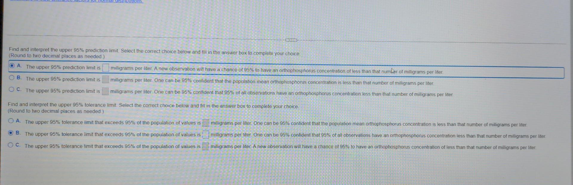 Solved - Find and interpret the upper 95% prediction | Chegg.com