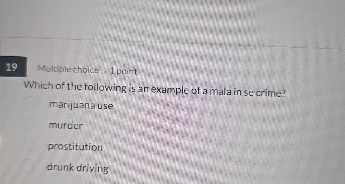 Solved Multiple choice 1 ﻿pointWhich of the following is an | Chegg.com