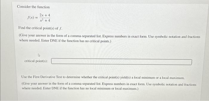 Solved Use the First Derivative Test to determine whether | Chegg.com