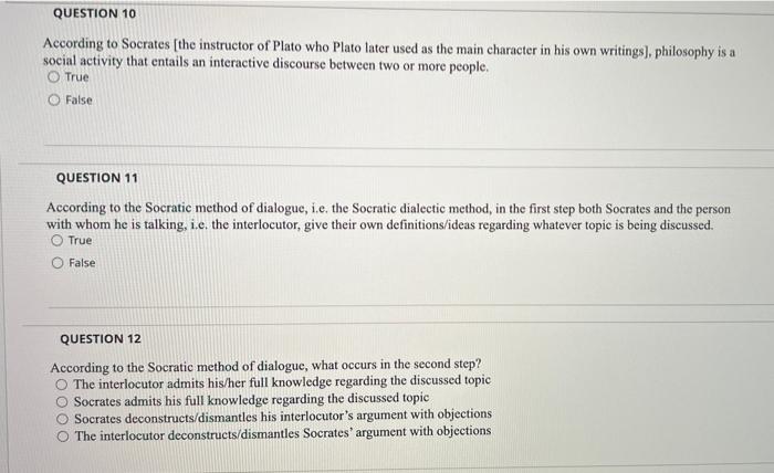 According to Socrates [the instructor of Plato who | Chegg.com