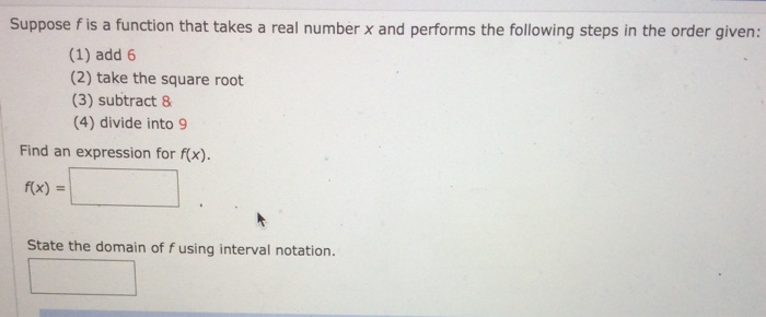Solved Suppose f is a function that takes a real number x | Chegg.com