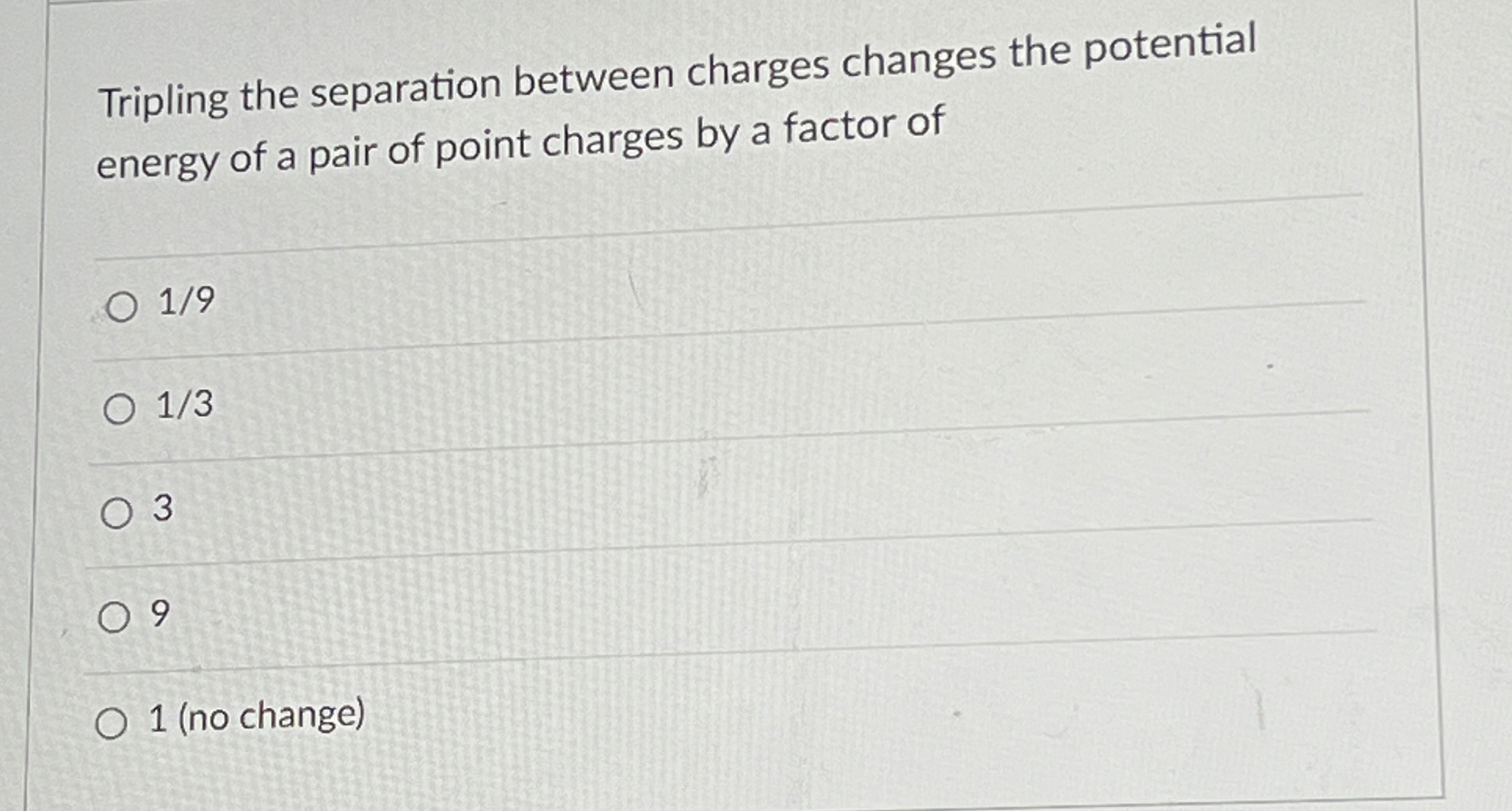 Solved Tripling the separation between charges changes the | Chegg.com