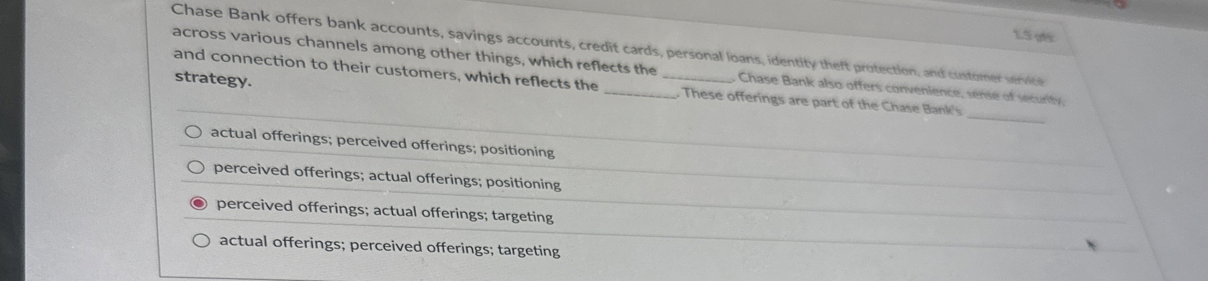 Solved Chase Bank offers bank accounts, savings accounts, | Chegg.com