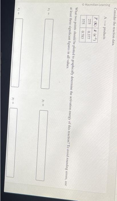 [Solved]: Consider the reaction data. ( mathrm{A} longri