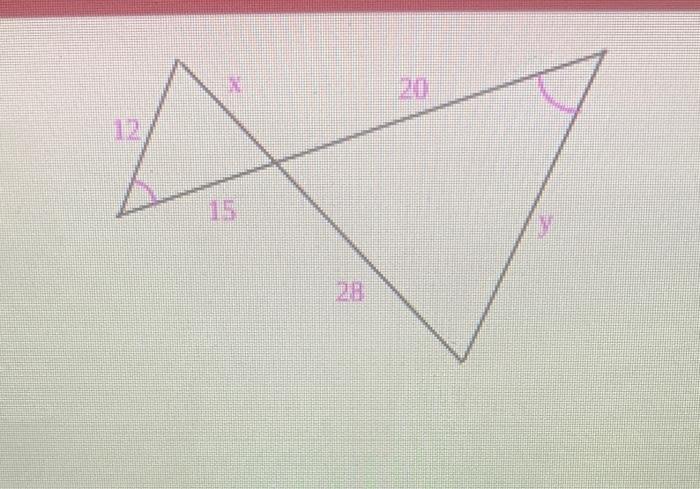 Solved find the values of x and y | Chegg.com