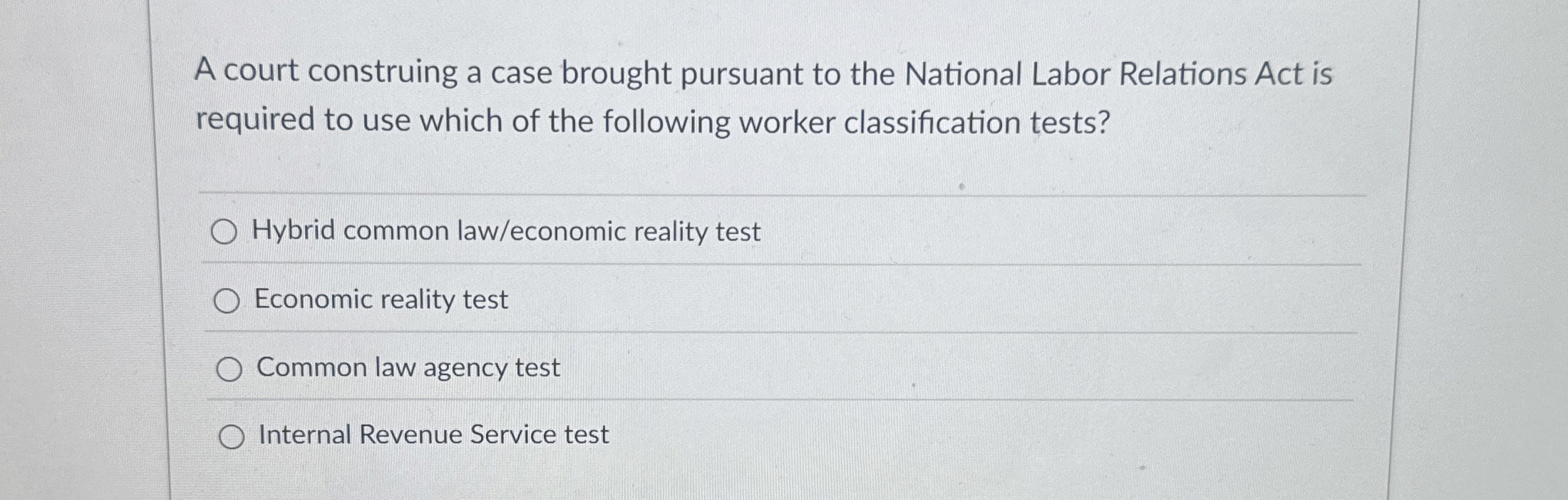 Solved A court construing a case brought pursuant to the | Chegg.com