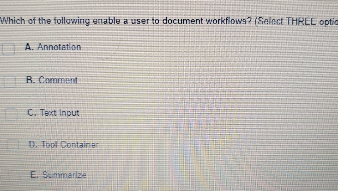 Solved Which of the following enable a user to document | Chegg.com