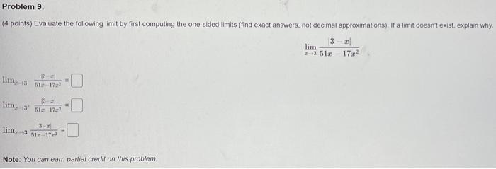 Solved (4 points) Evaluate the following limit by first | Chegg.com