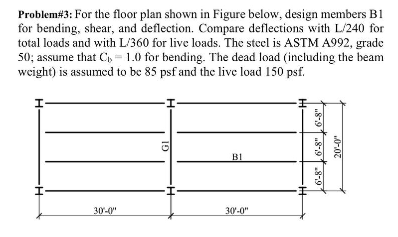 Solved Problem#3: For the floor plan shown in Figure below, | Chegg.com