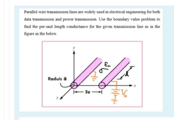 Solved Parallel-wire transmission lines are widely used in | Chegg.com