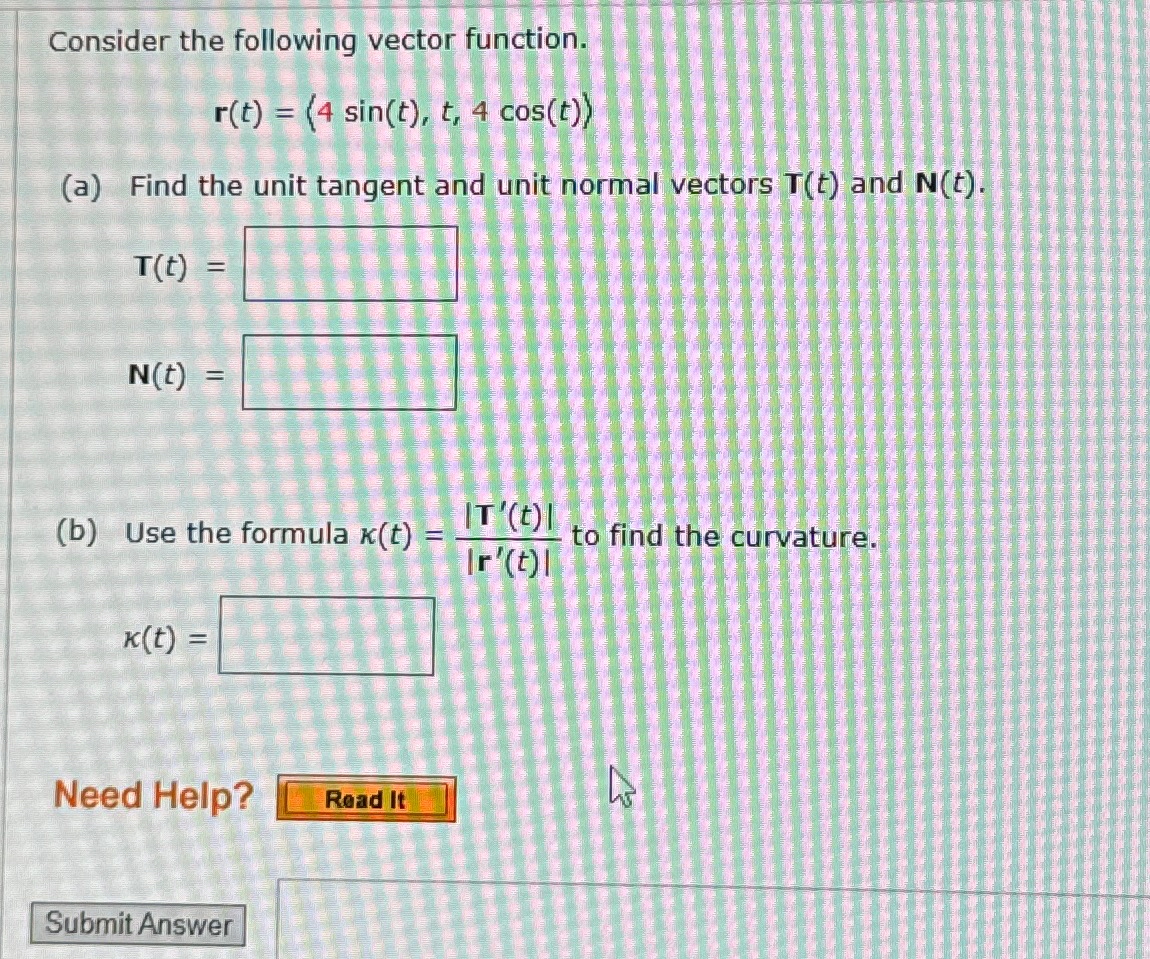 Consider the following vector | Chegg.com