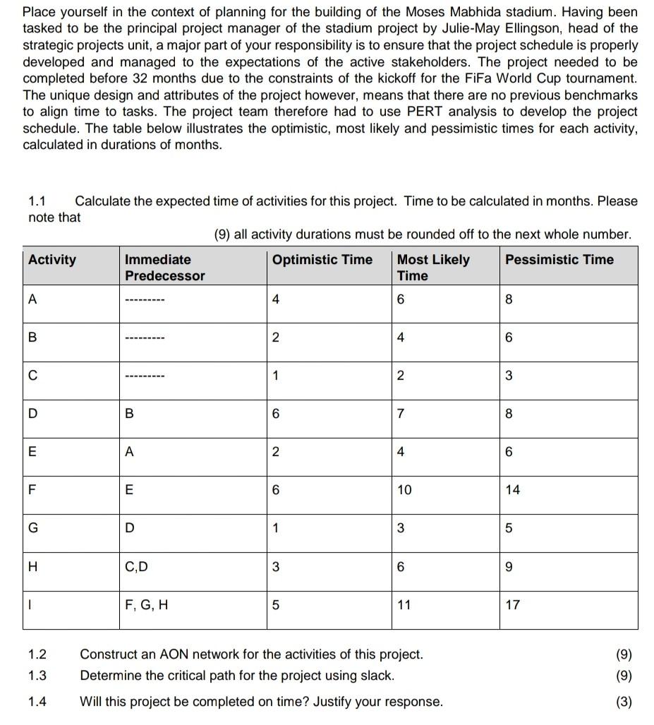 Solved INSTRUCTION: Read the scenario below and answer the | Chegg.com