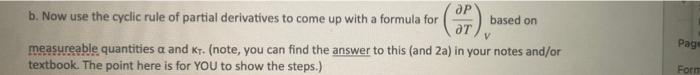 Solved az ap b. Now use the cyclic rule of partial | Chegg.com