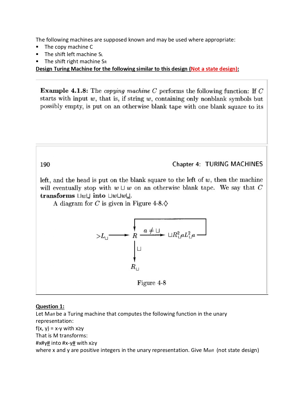 Solved The following machines are supposed known and may be | Chegg.com