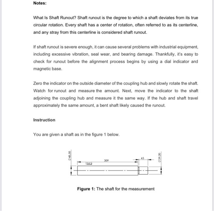 Solved What Is Shaft Runout? Shaft runout is the degree to | Chegg.com