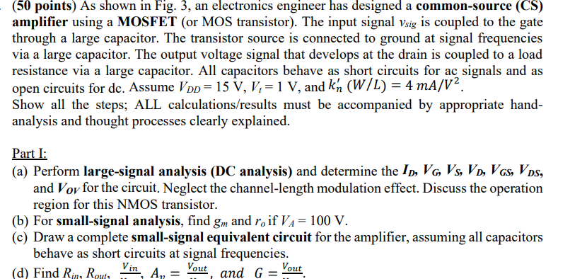(50 ﻿points) ﻿As shown in Fig. 3, ﻿an electronics | Chegg.com