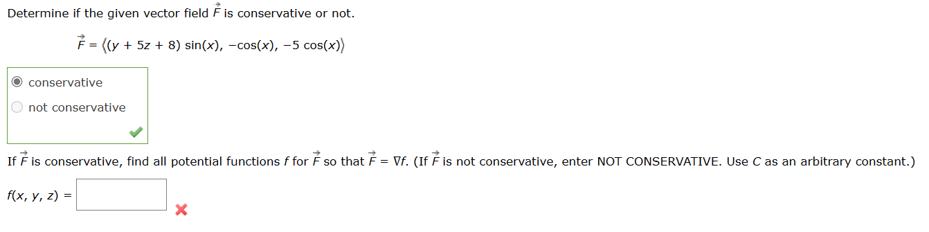 Solved Determine if the given vector field F ﻿is | Chegg.com