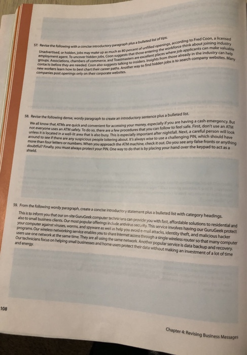 Solved Lists and Headings (L.0.3) YOUR TASK. Revise the | Chegg.com