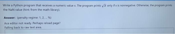 Solved Write A Python Program That Receives A Numeric Value