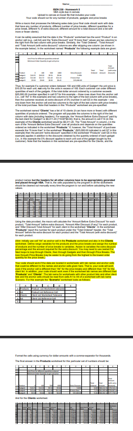Please Help with VBA | Chegg.com