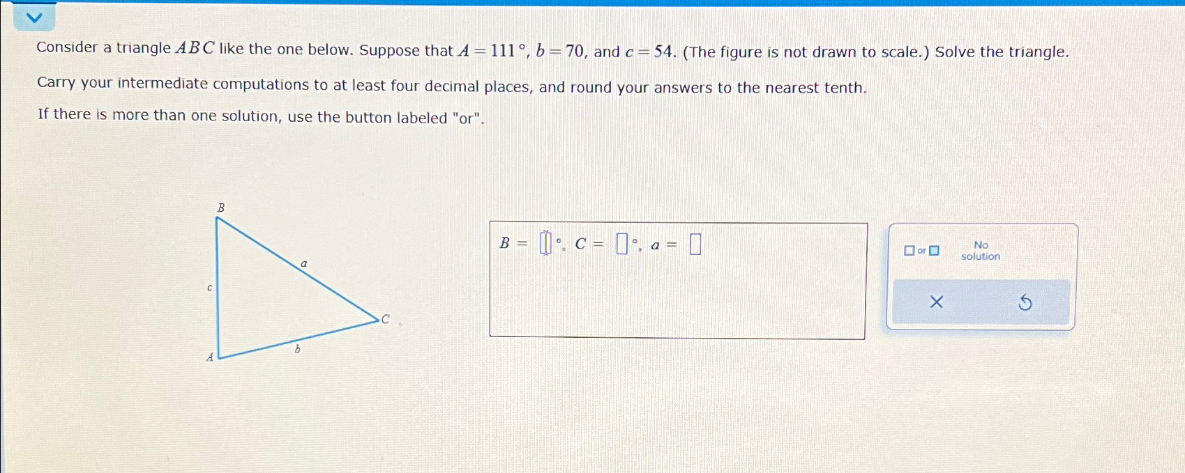 Solved Consider a triangle ABC like the one below. Suppose | Chegg.com