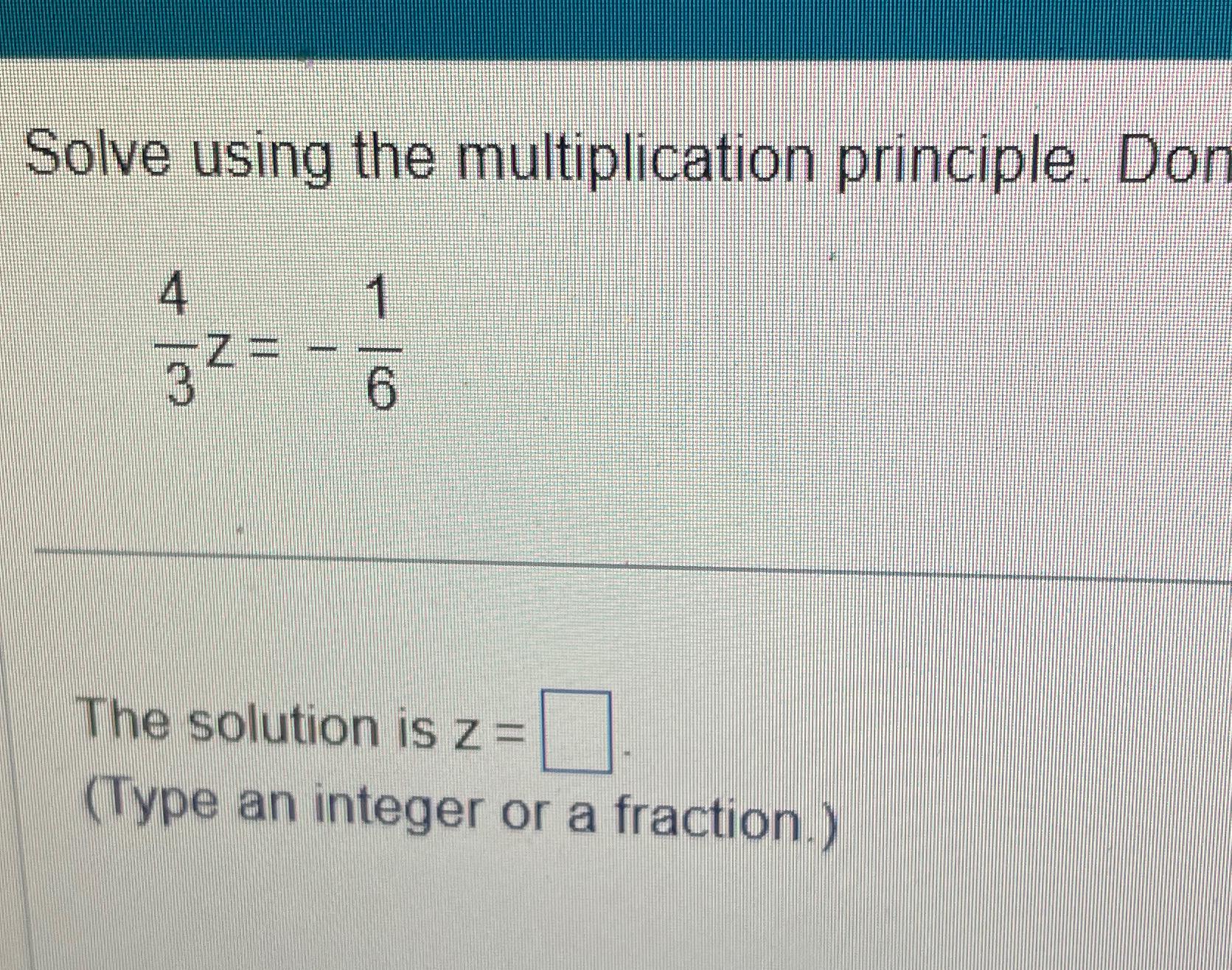 Solved Solve using the multiplication principle. | Chegg.com