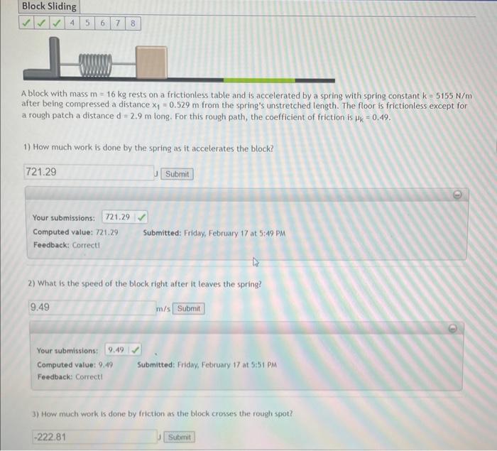 Solved A block with mass m=16 kg rests on a frictionless | Chegg.com