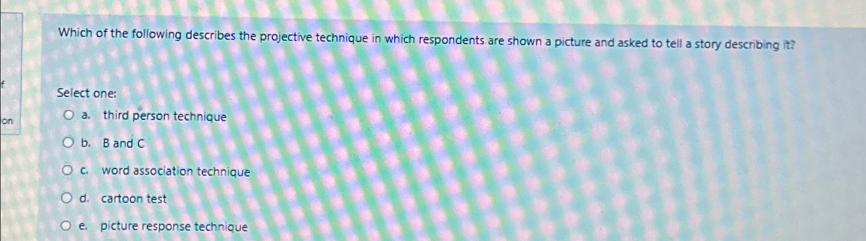 Solved Which of the following describes the projective | Chegg.com