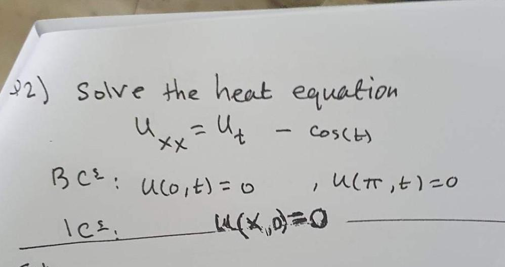 Solved 22 Solve The Heat Equation