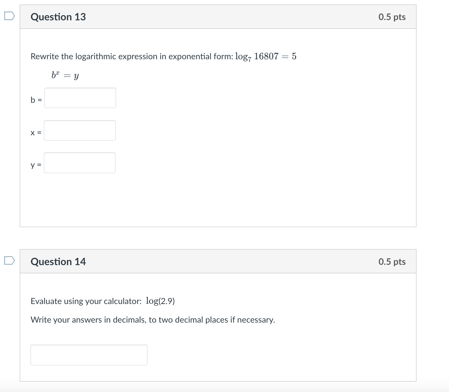 Solved Question 13Rewrite the logarithmic expression in | Chegg.com