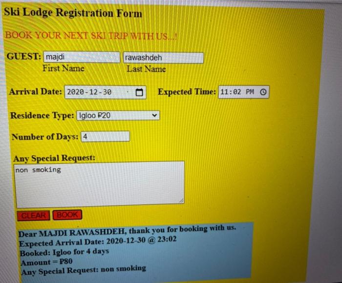 Solved Html Code Using Java Script Css The Options For The 5887
