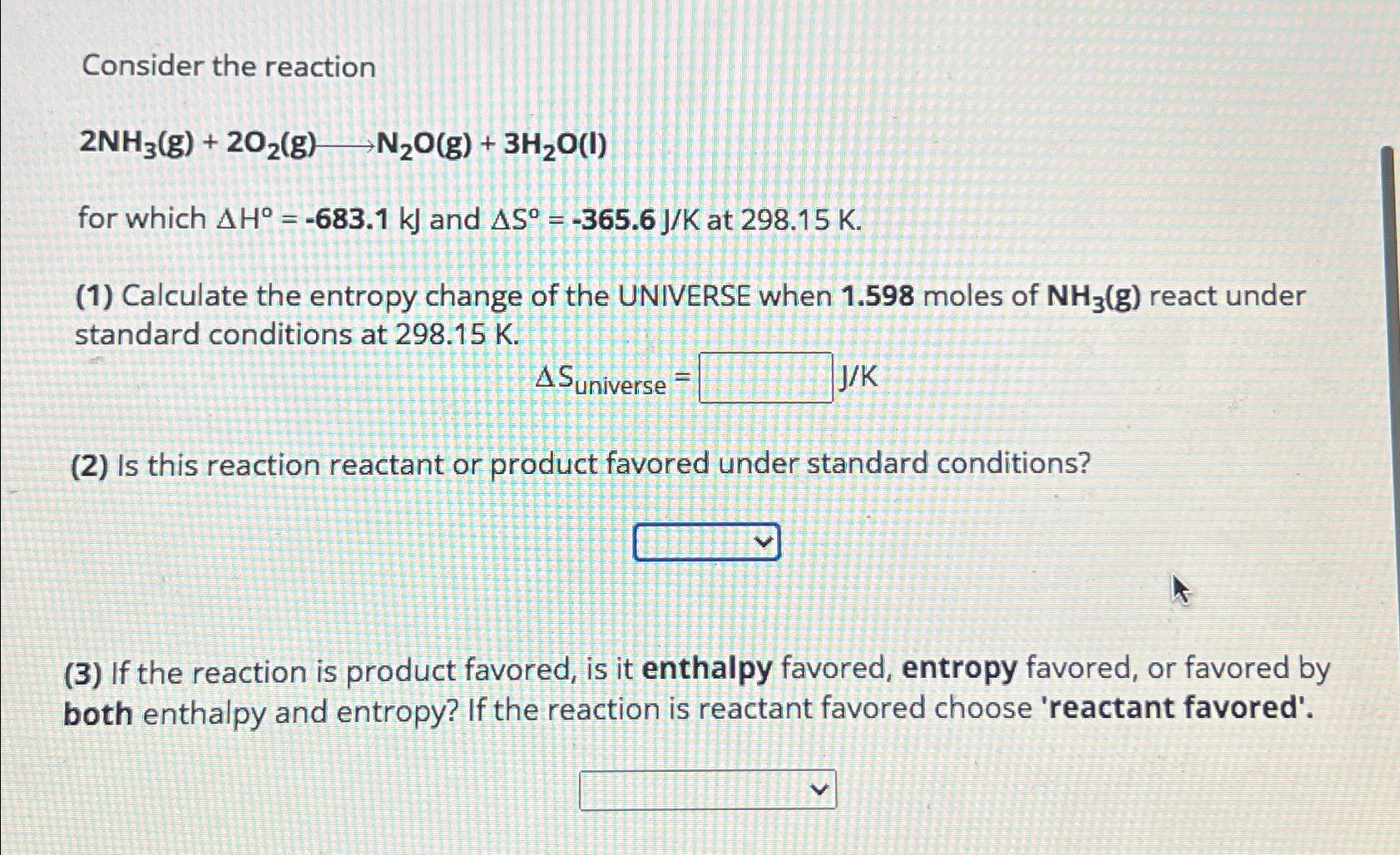 Solved Consider the reaction: | Chegg.com