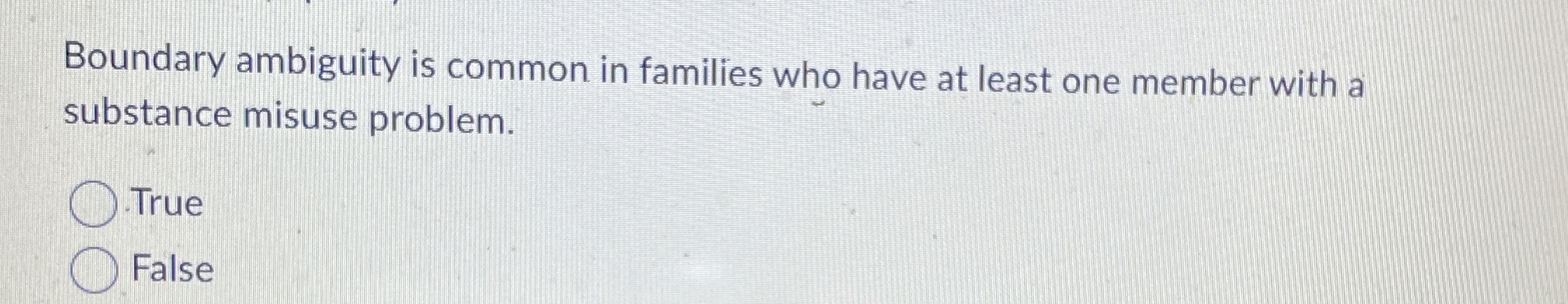 Solved Boundary ambiguity is common in families who have at | Chegg.com