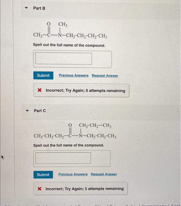 Solved hi pls help Part B CH3 -N-C | Chegg.com