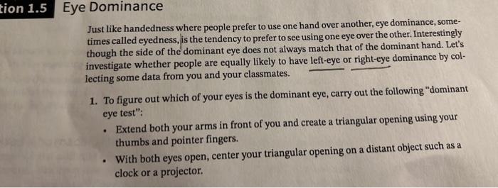 Solved Just like handedness where people prefer to use one | Chegg.com