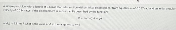 Solved A particle performs simple harmonic motion with a | Chegg.com