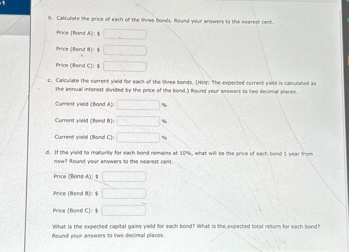 Solved , B, and C D. Bond C 3, and C D.b. Calculate the | Chegg.com