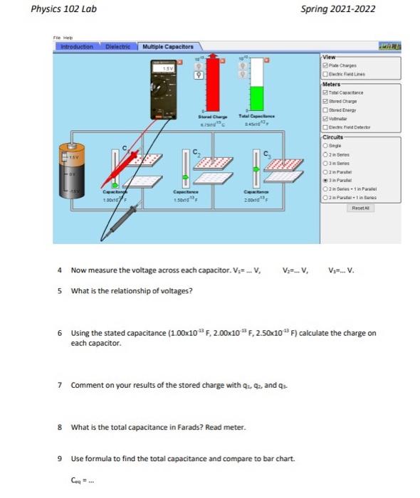 Solved Physics 102 Lab Spring 2021-2022 FH Introduction | Chegg.com