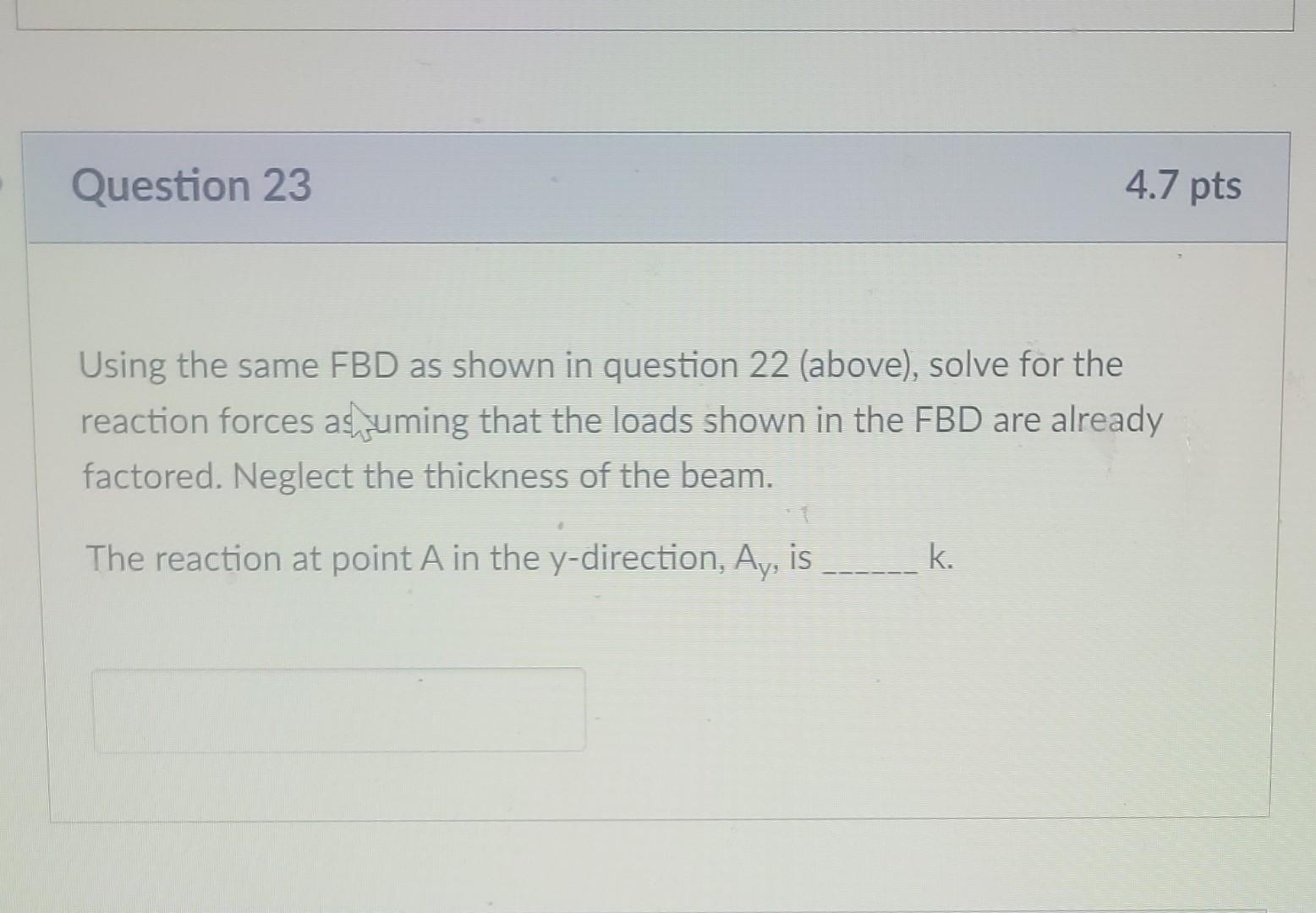 Solved Solve for the reaction forces (Questions 22-24) | Chegg.com