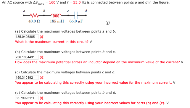 Solved An AC source with \( \Delta V_{\max | Chegg.com