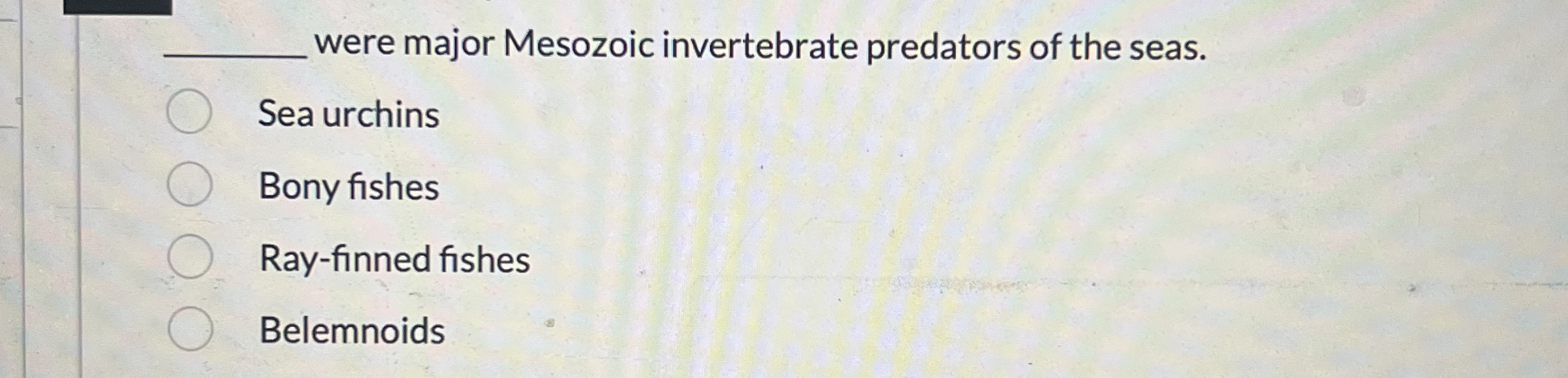 Solved were major Mesozoic invertebrate predators of the | Chegg.com