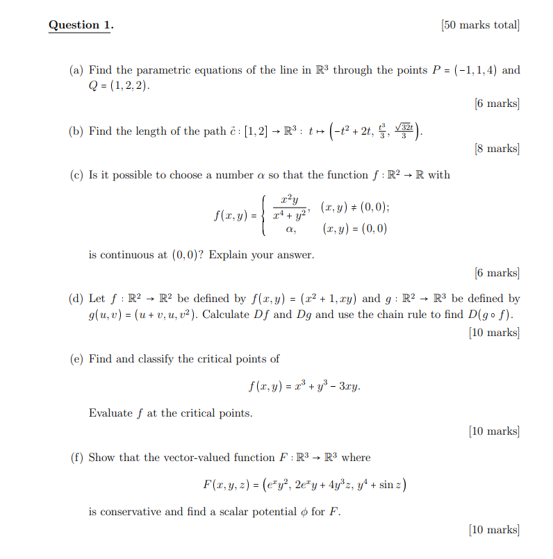 Solved (a) ﻿Find the parametric equations of the line in R3 | Chegg.com