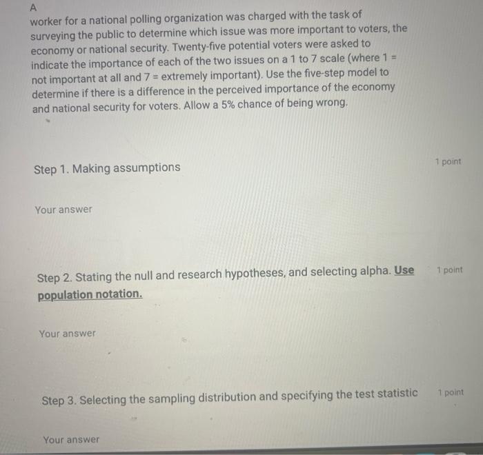 Solved This is a list of several parts to one question, | Chegg.com