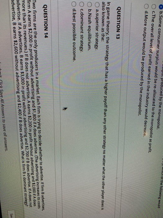 Solved WIWILA of the following would put produced by the | Chegg.com