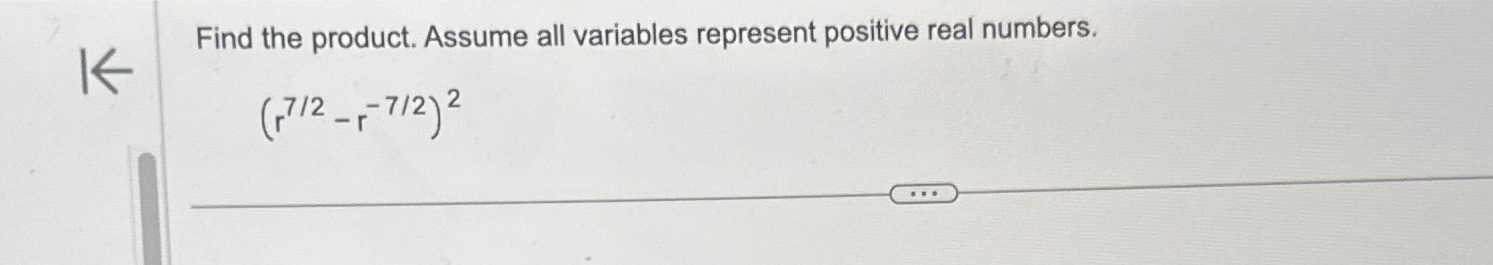 Solved Find the product. Assume all variables represent | Chegg.com