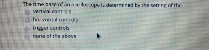 Solved The time base of an oscilloscope is determined by the | Chegg.com